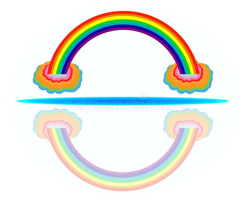 Colorful rainbow stock vector. Illustration of drawing - 95729408