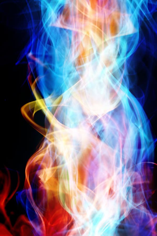 Abstract Smoke with Rainbow Colors Stock Image - Image of lighting ...