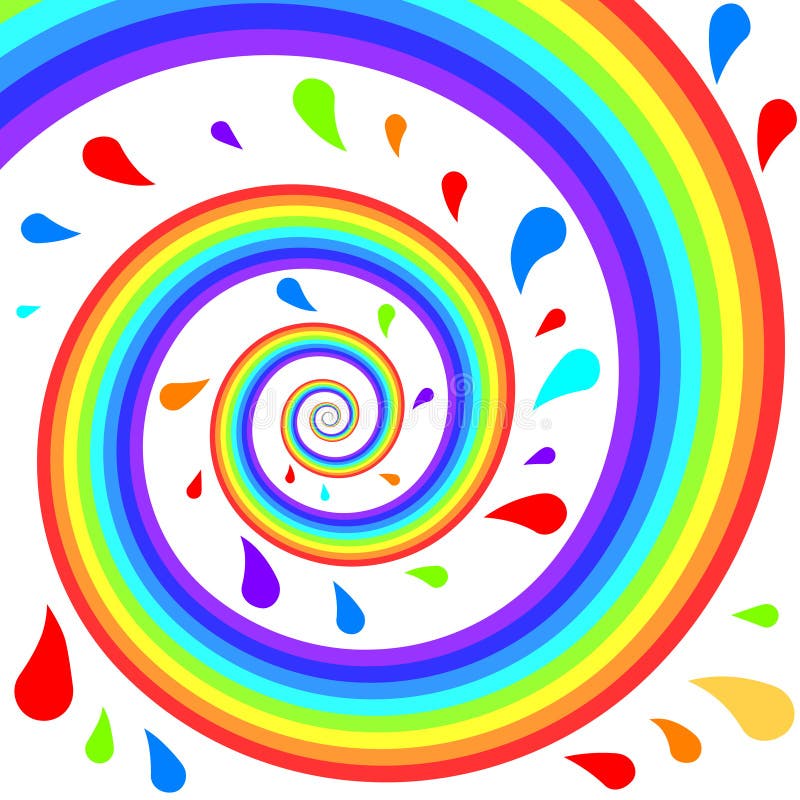 Colorful rainbow spiral stock vector. Illustration of bright - 25708670