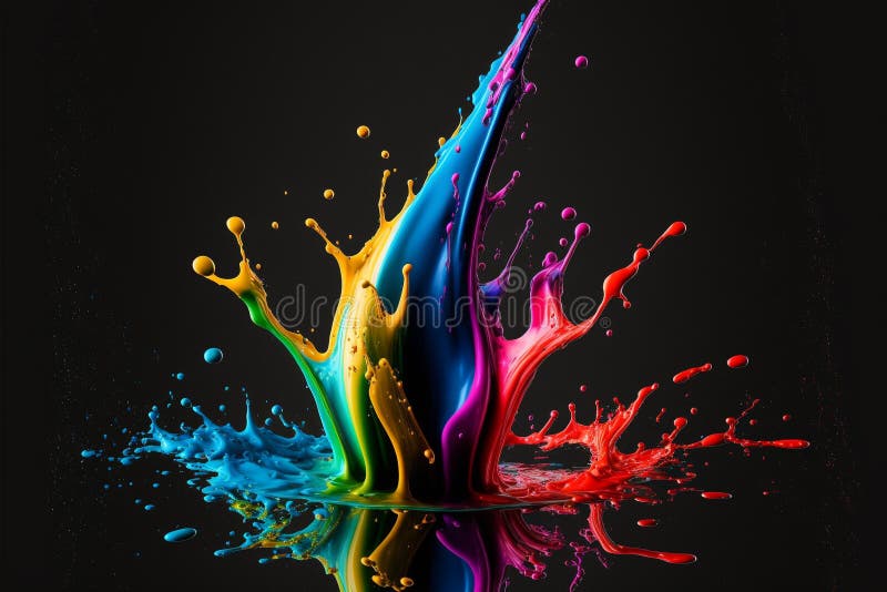 Colorful Rainbow Splash Concept with Colored Powder or Paint. AI ...