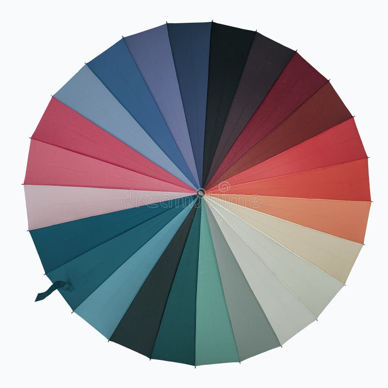 Colorful Rainbow Umbrella Multicolor on White Background with Clipping ...