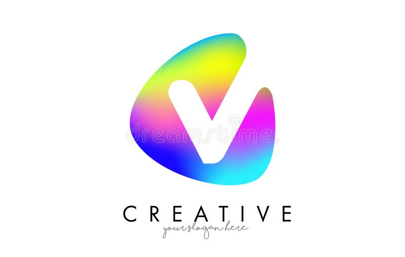 Letter V Rainbow Stock Illustrations – 761 Letter V Rainbow Stock ...