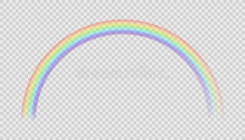 Colorful Rainbow. Vector Realistic Color Effect after Rain, Multicolor ...