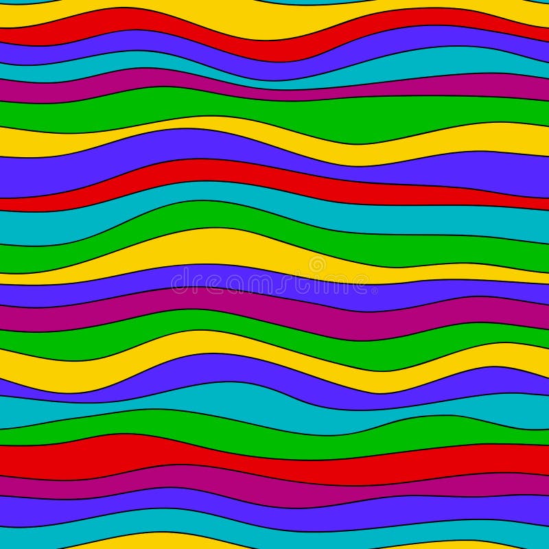 Seamless Wave Rainbow Stripe Stock Illustrations – 1,355 Seamless Wave ...