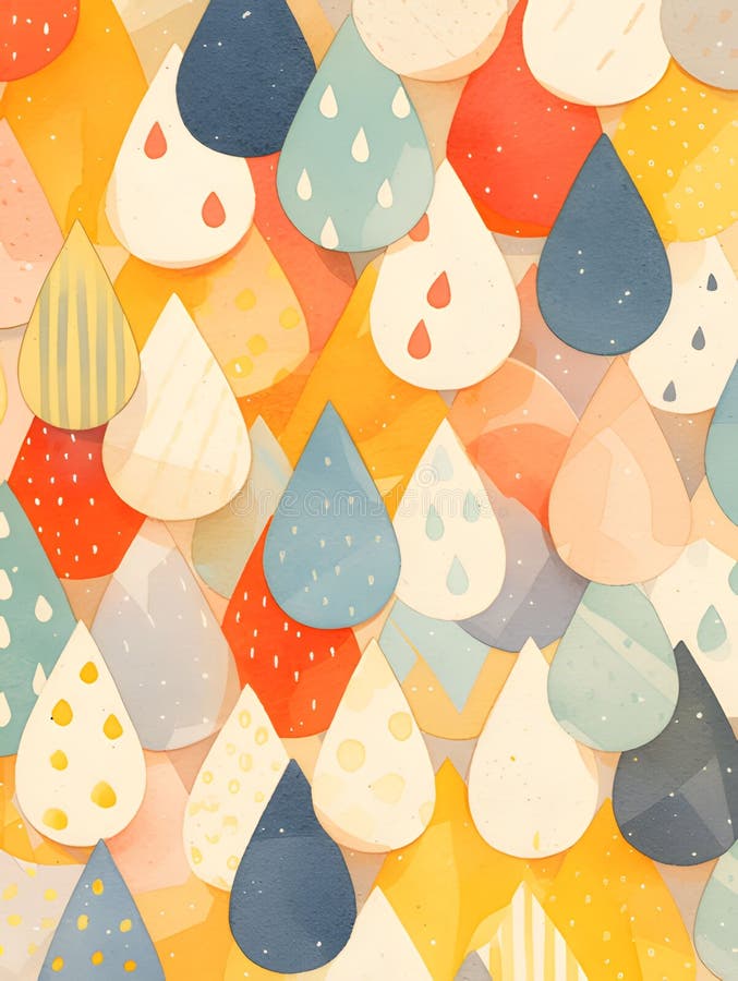 Colorful Raindrops Pattern stock vector. Illustration of designers ...