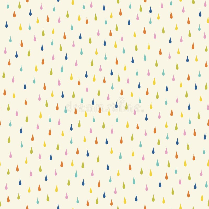 Colorful Raindrops Vector Seamless Pattern Stock Vector - Illustration ...