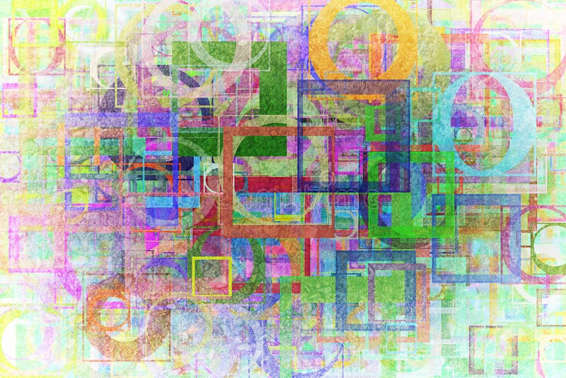 Colorful random shapes stock illustration. Illustration of messy ...