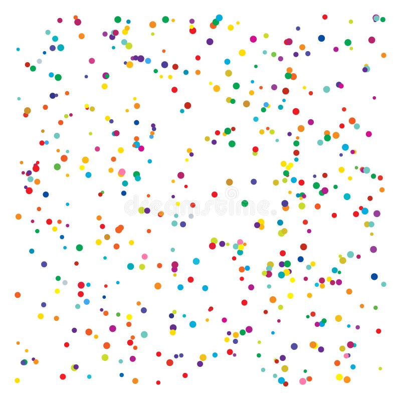 Colorful Random, Diffuse Circles, Dots Pattern. Scattered Speckles ...