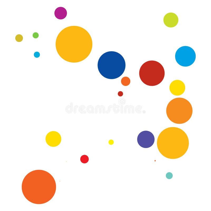 Colorful Random, Diffuse Circles, Dots Pattern. Scattered Speckles ...