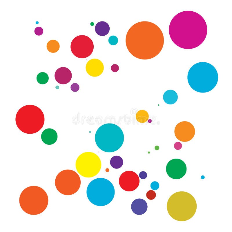 Colorful Random, Diffuse Circles, Dots Pattern. Scattered Speckles ...