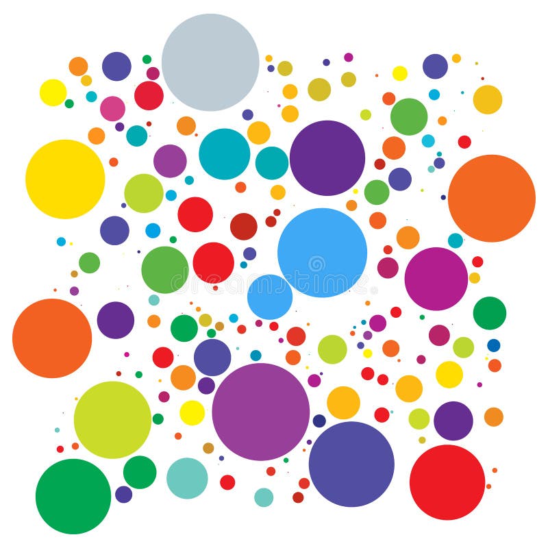 Colorful Random, Diffuse Circles, Dots Pattern. Scattered Speckles ...