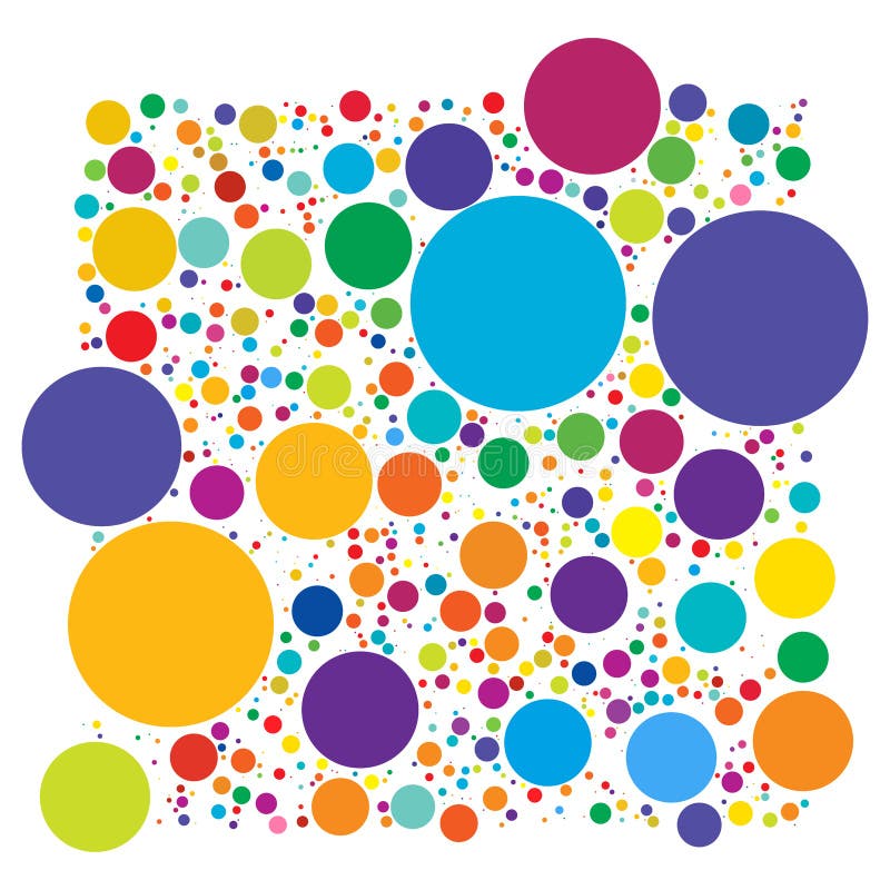 Colorful Random, Diffuse Circles, Dots Pattern. Scattered Speckles ...