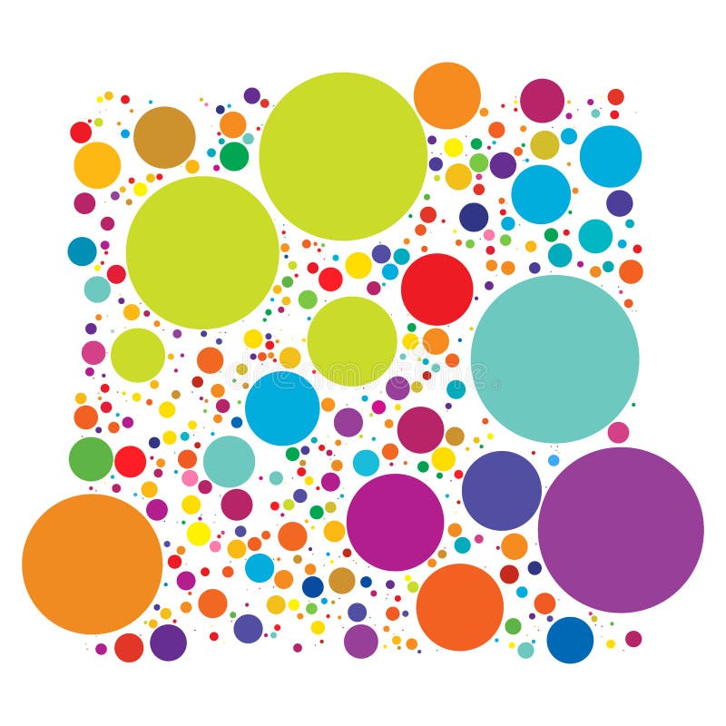 Colorful Random, Diffuse Circles, Dots Pattern. Scattered Speckles ...