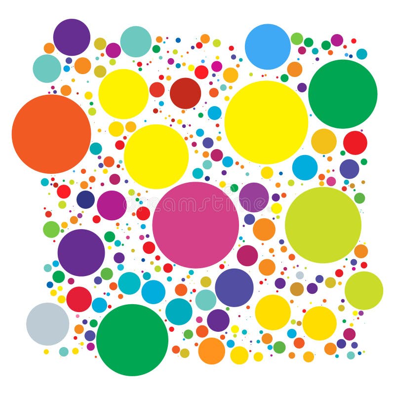 Colorful Random, Diffuse Circles, Dots Pattern. Scattered Speckles ...