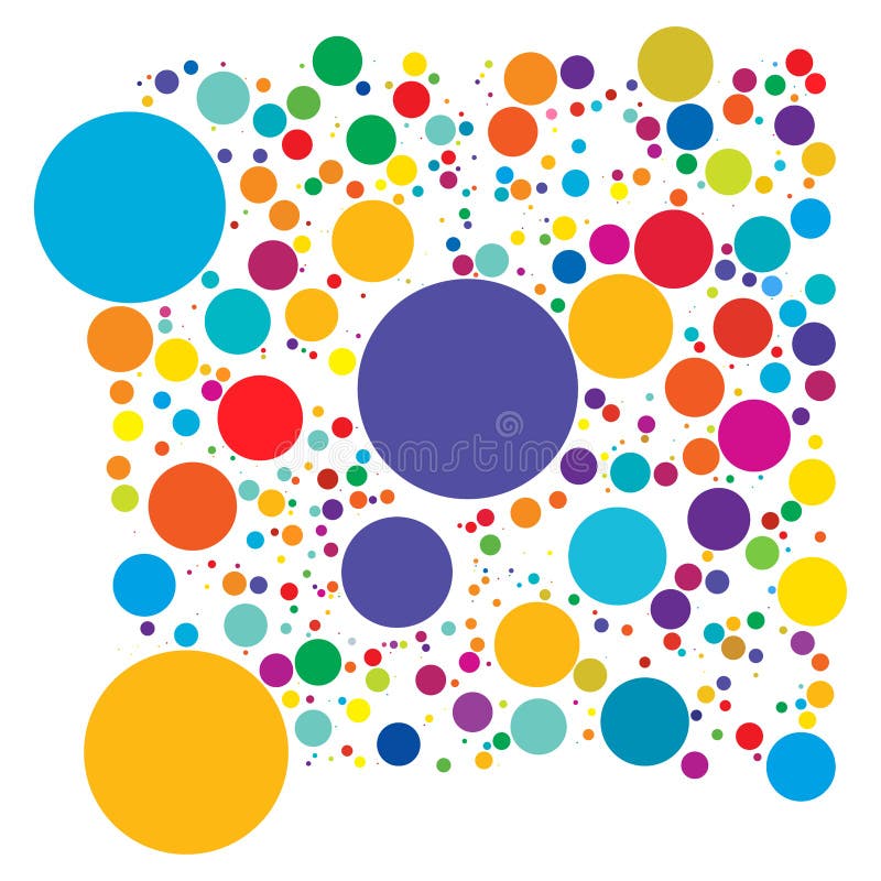 Colorful Random, Diffuse Circles, Dots Pattern. Scattered Speckles ...