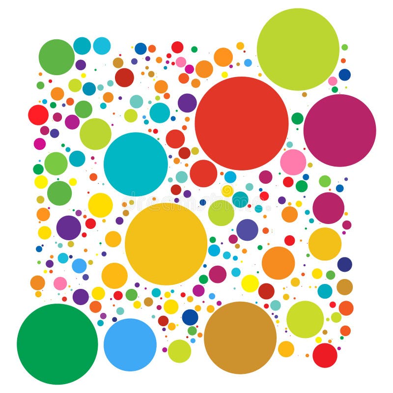 Colorful Random, Diffuse Circles, Dots Pattern. Scattered Speckles ...