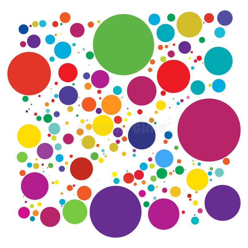 Colorful Random, Diffuse Circles, Dots Pattern. Scattered Speckles ...