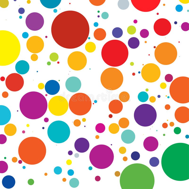 Colorful Random, Diffuse Circles, Dots Pattern. Scattered Speckles ...