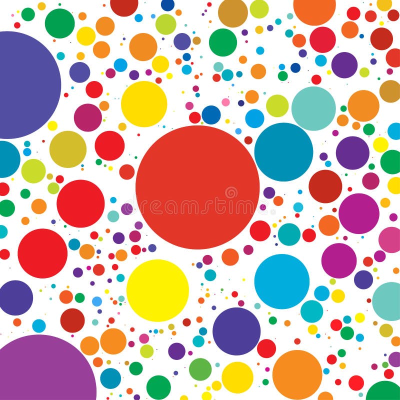Colorful Random, Diffuse Circles, Dots Pattern. Scattered Speckles ...
