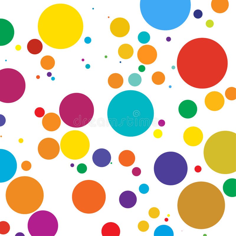 Colorful Random, Diffuse Circles, Dots Pattern. Scattered Speckles ...