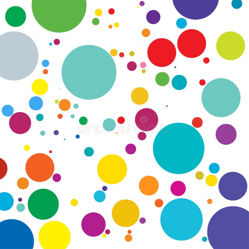 Colorful Random, Diffuse Circles, Dots Pattern. Scattered Speckles ...