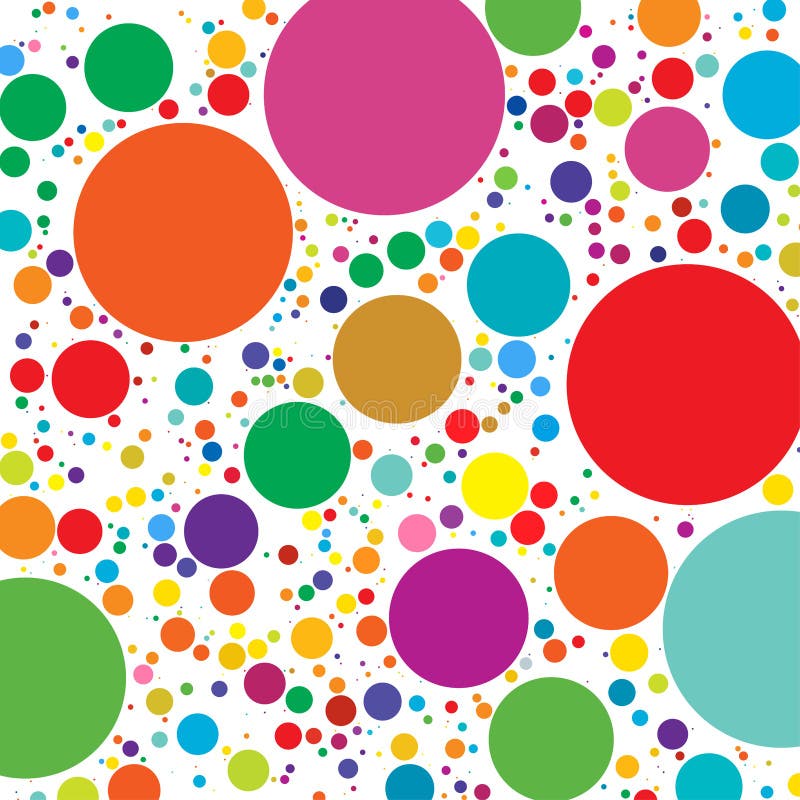 Colorful Random, Diffuse Circles, Dots Pattern. Scattered Speckles ...
