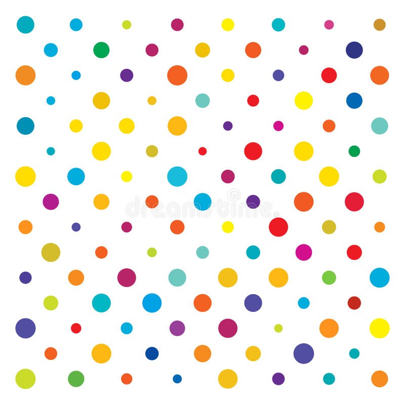 Colorful Random, Diffuse Circles, Dots Pattern. Scattered Speckles ...