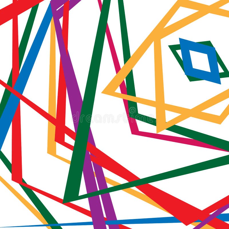 Colorful Random Edgy Pattern. Random Overlapping Shapes Forming Stock ...