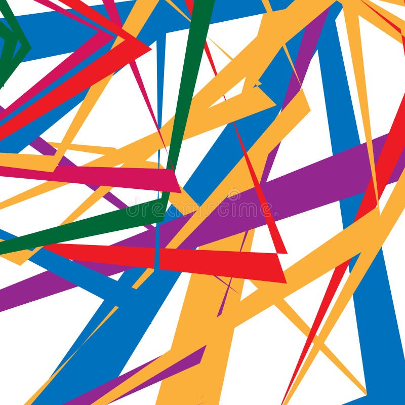 Colorful Random Edgy Pattern. Random Overlapping Shapes Forming Stock ...