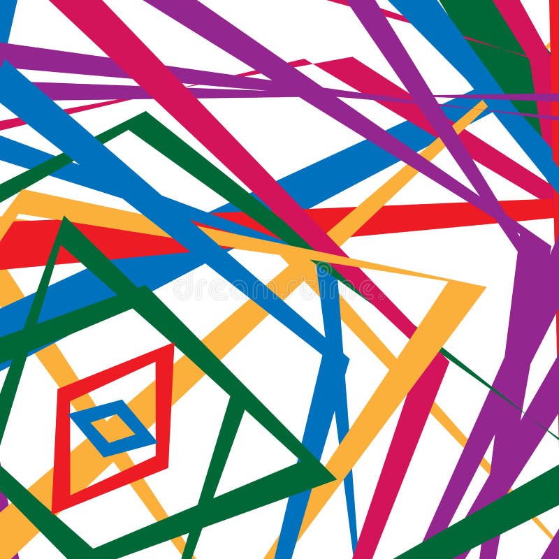 Colorful Random Edgy Pattern. Random Overlapping Shapes Forming Stock ...