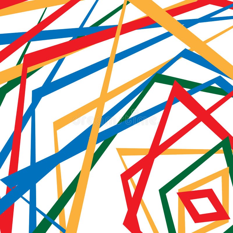 Colorful Random Edgy Pattern. Random Overlapping Shapes Forming Stock ...