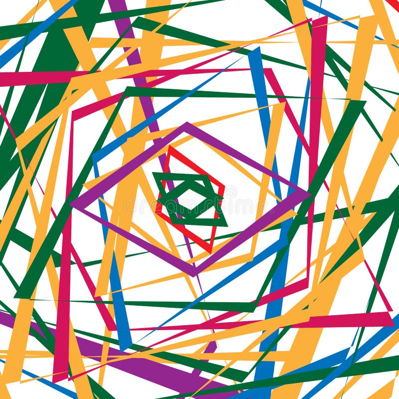 Colorful Random Edgy Pattern. Random Overlapping Shapes Forming Stock ...