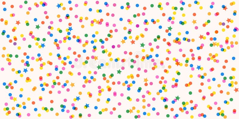 Colorful Random Rounds and Star Elements Seamless Pattern. Dots and ...