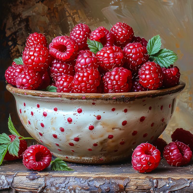 Colorful Raspberry Illustration, Summer Berry Stock Illustration ...