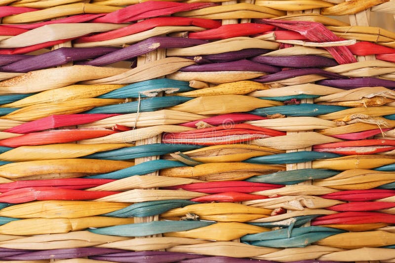 Colorful Rattan Wicker Pattern Stock Photo - Image of handmade, aged ...