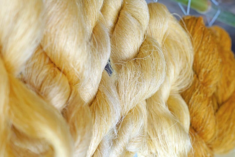 Colorful raw silk thread stock image. Image of textile - 66988835