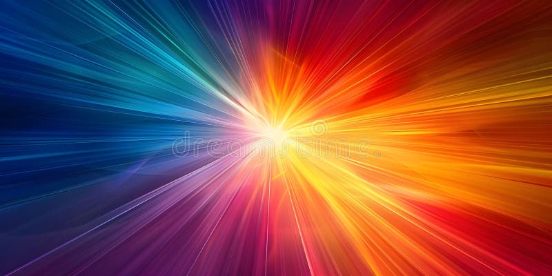 Colorful Ray Beam Background - Ai Generated Stock Illustration ...