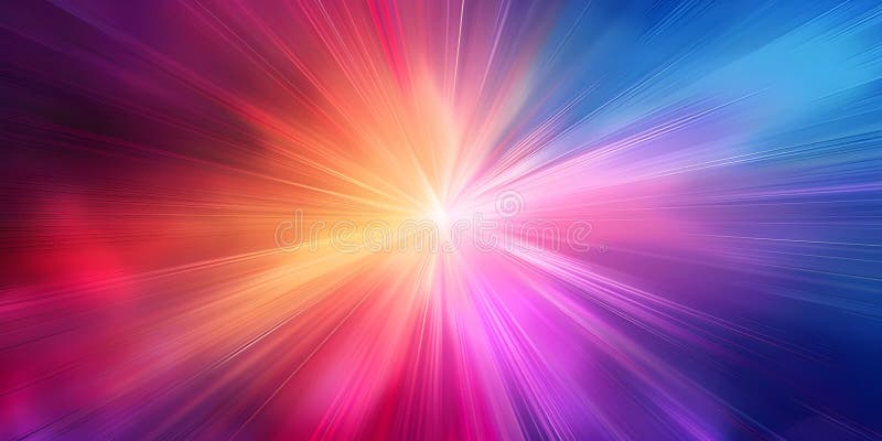 Colorful Ray Beam Background - Ai Generated Stock Illustration ...
