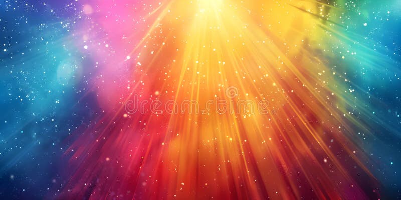 Colorful Ray Beam Background - Ai Generated Stock Illustration ...