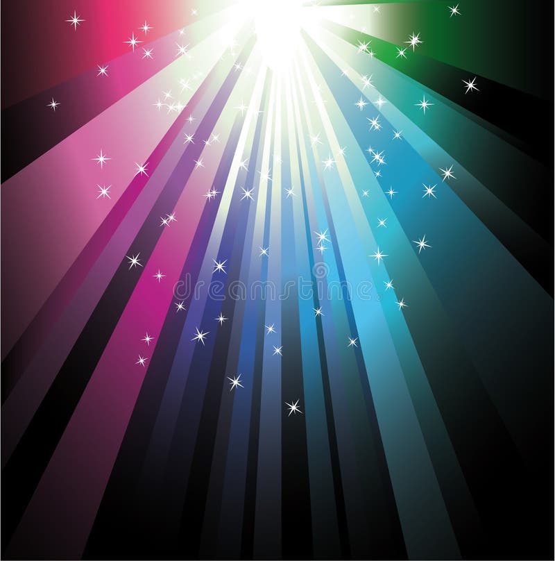 Colorful ray lights stock illustration. Illustration of detail - 11487737