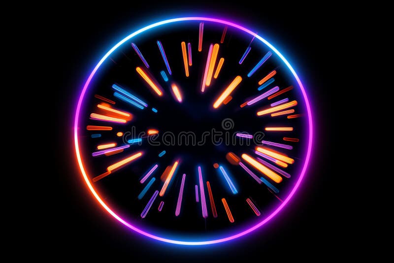 Colorful Rays, AI Generated Stock Illustration - Illustration of ...