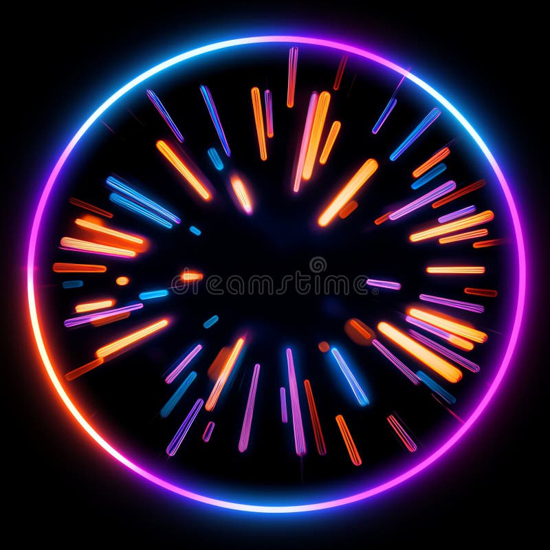 Colorful Rays, AI Generated Stock Illustration - Illustration of light ...