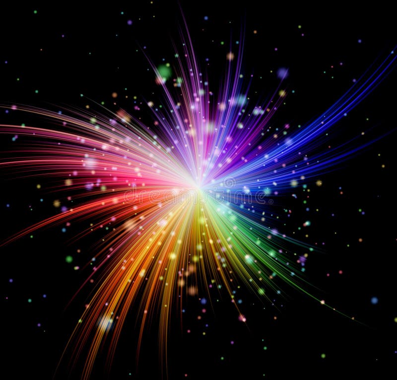 Colorful rays explosion stock illustration. Illustration of backdrop ...