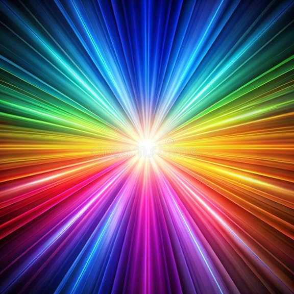 Colorful rays of light stock illustration. Illustration of spectrum ...