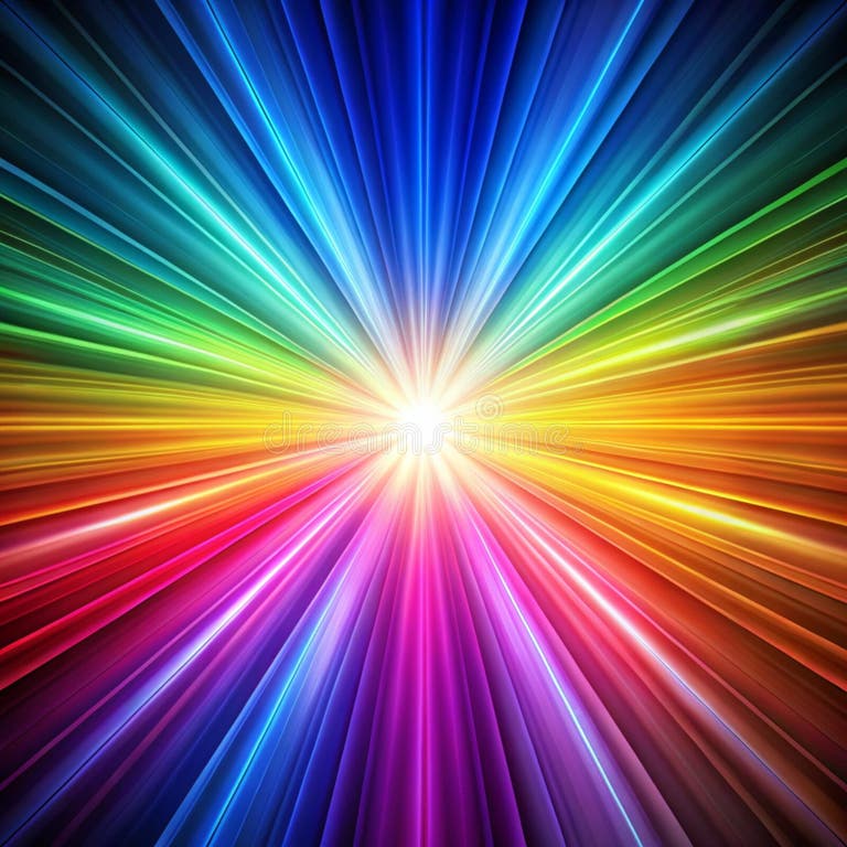 Colorful rays of light stock illustration. Illustration of spectrum ...