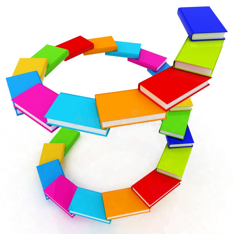 Colorful real books stock illustration. Illustration of group - 23170155