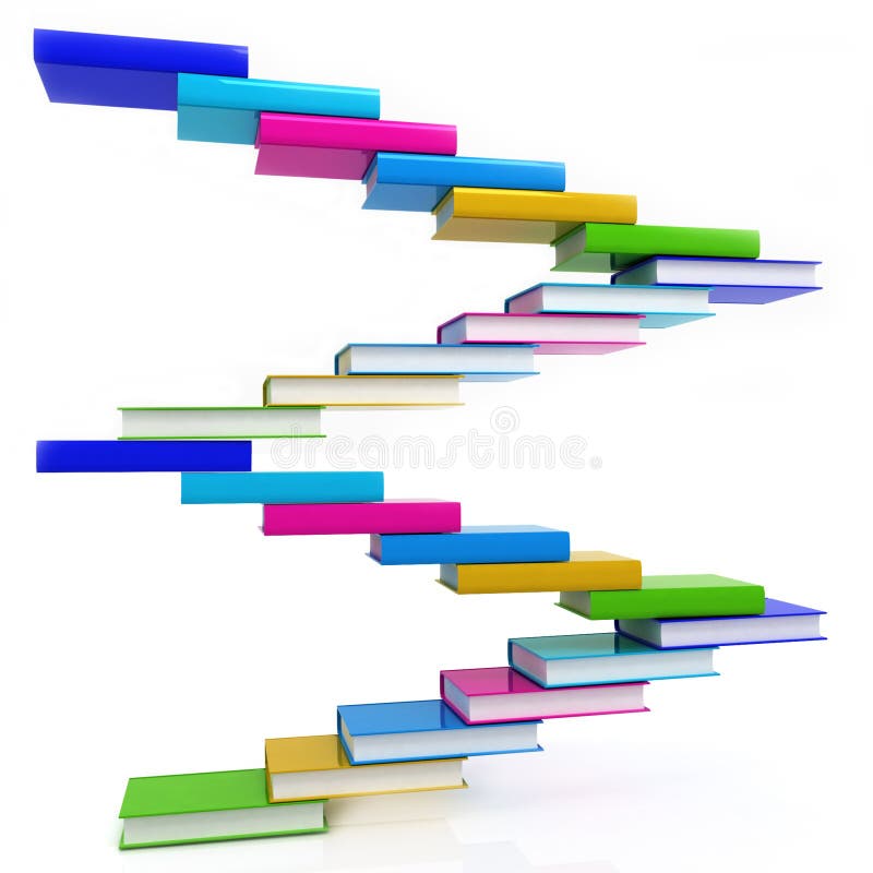 Colorful real books stock illustration. Illustration of group - 23170155
