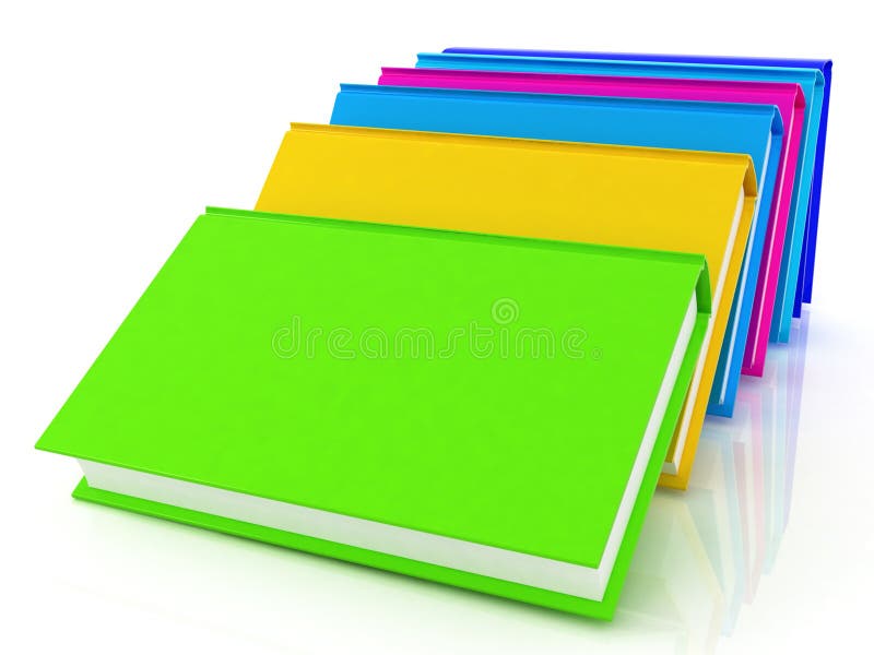 Colorful real books stock illustration. Illustration of order - 23170328
