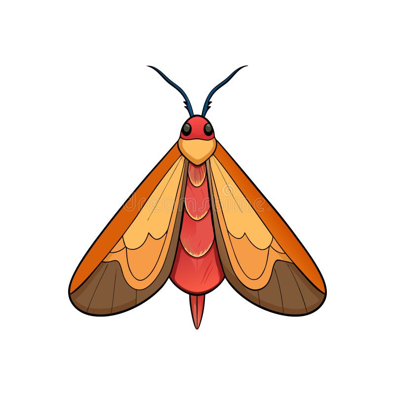 Colorful Realistic Illustration of Clothes Moth Stock Image ...