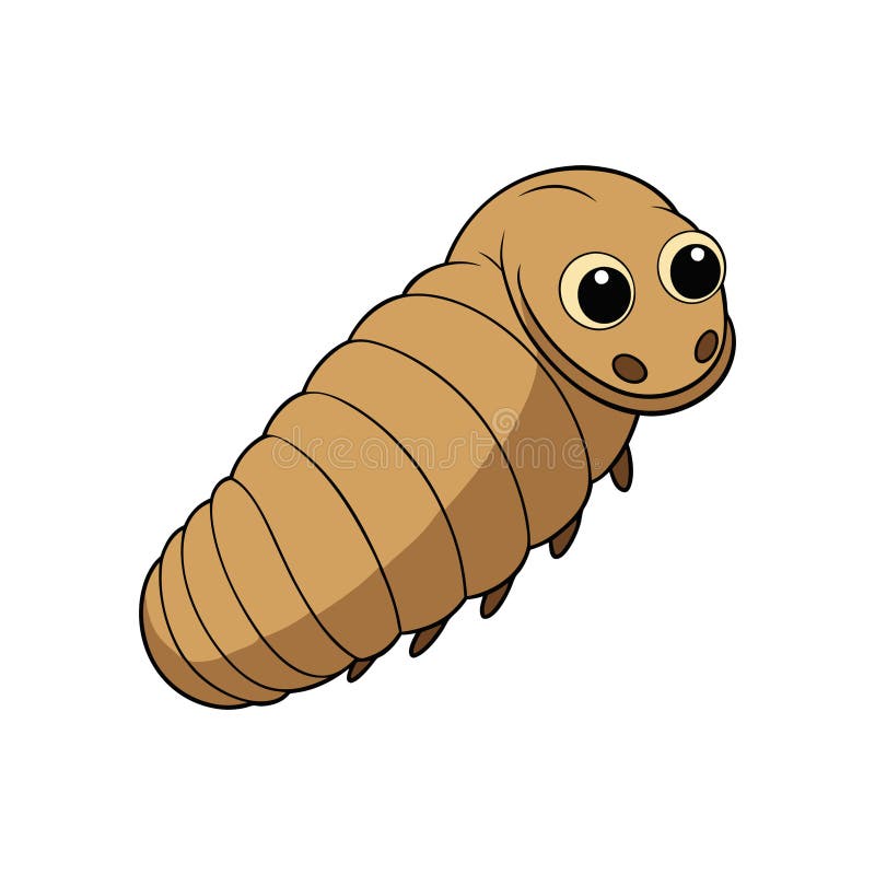 Colorful Realistic Illustration of Maggot Stock Illustration ...